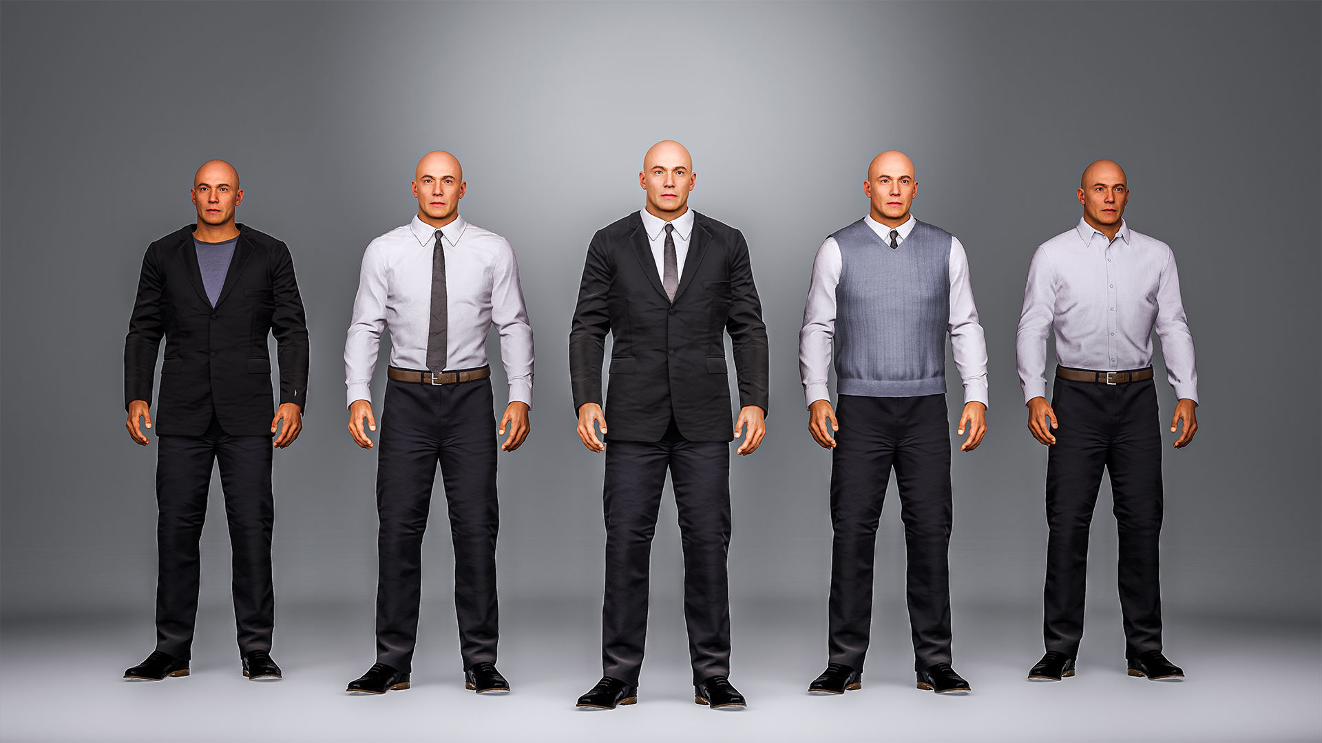 3D model Metahuman High Quality Modular Formal Male Outfit Pack VR / AR ...