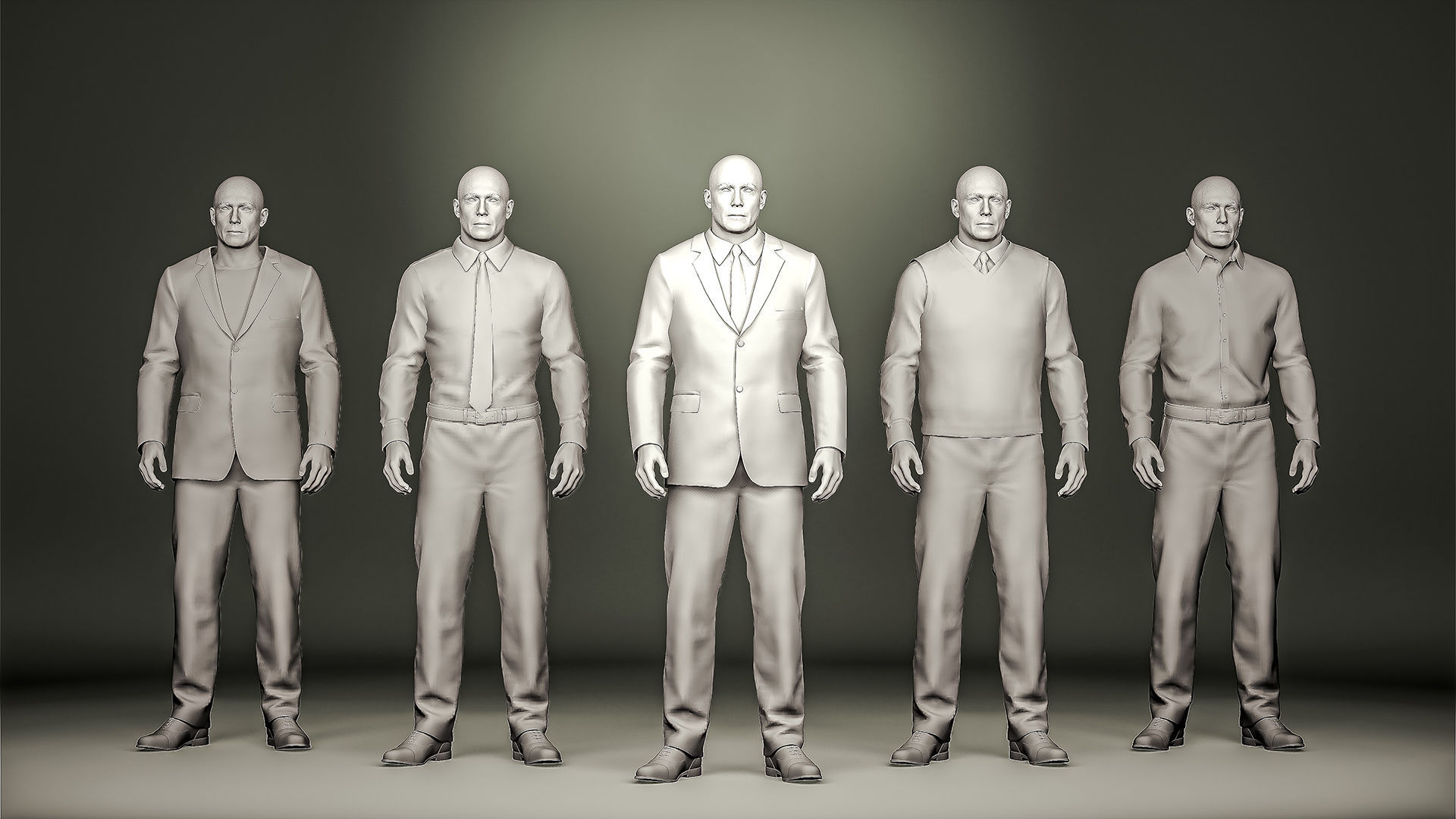3D model Metahuman High Quality Modular Formal Male Outfit Pack VR / AR ...