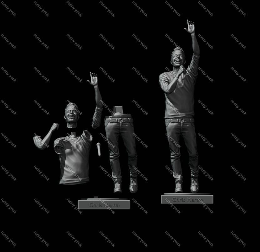 chris martin coldplay 3dprinting 3D model 3D printable | CGTrader