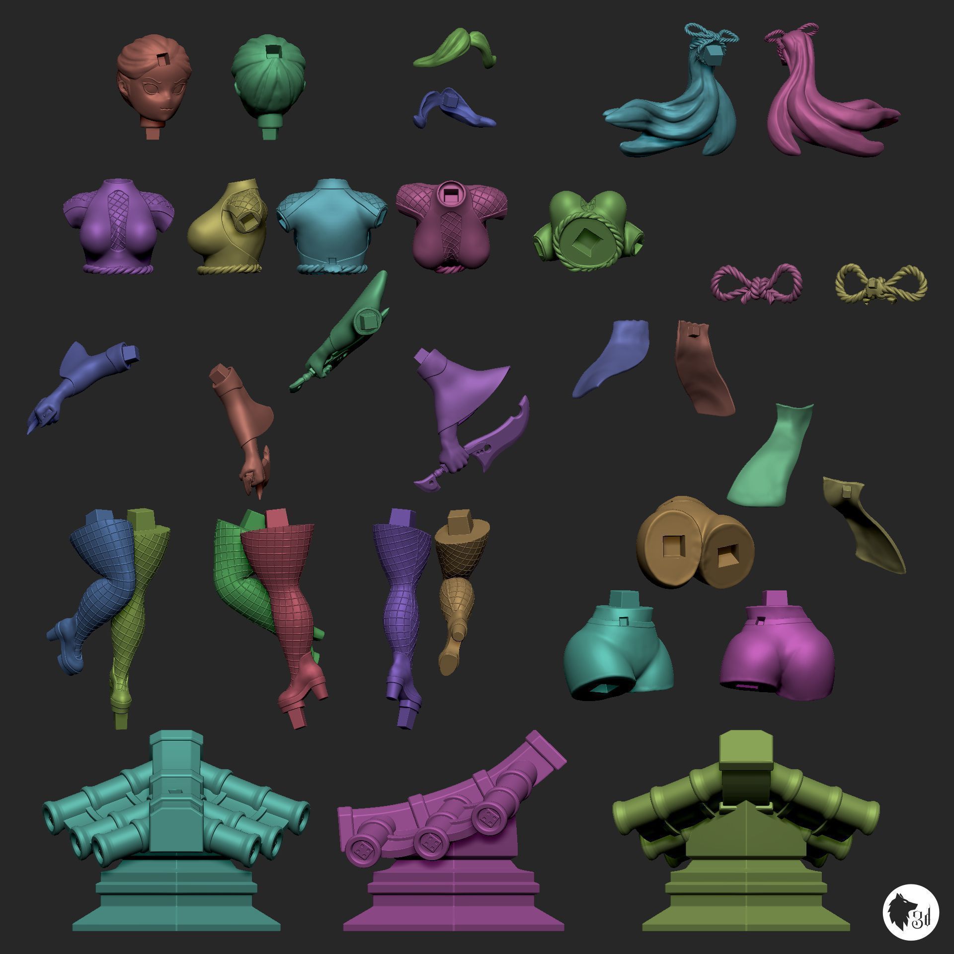 CUTE ANIME GIRL FIGURINE 3D PRINT MODEL 3D model 3D printable | CGTrader