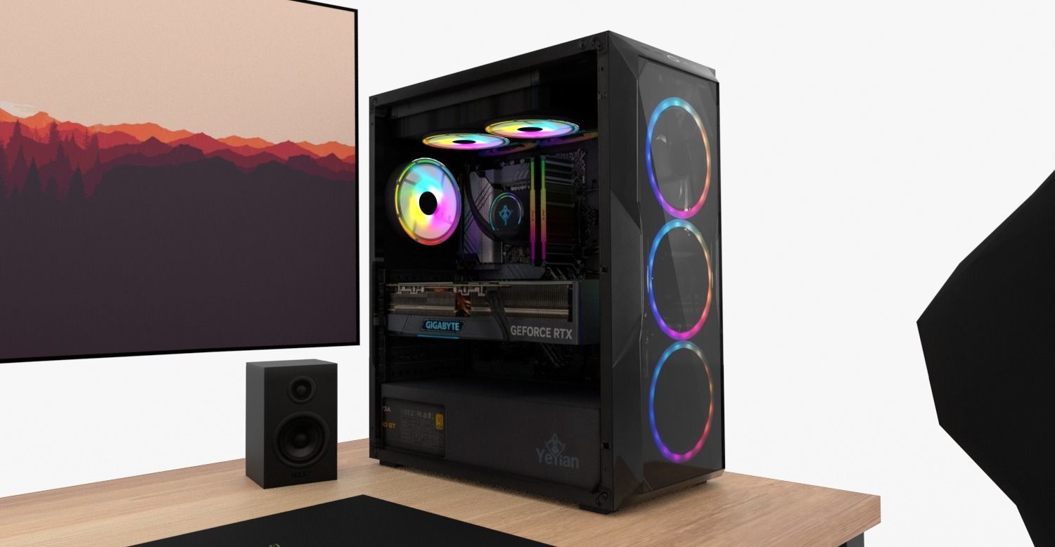 3D model Gaming Setup VR / AR / low-poly | CGTrader