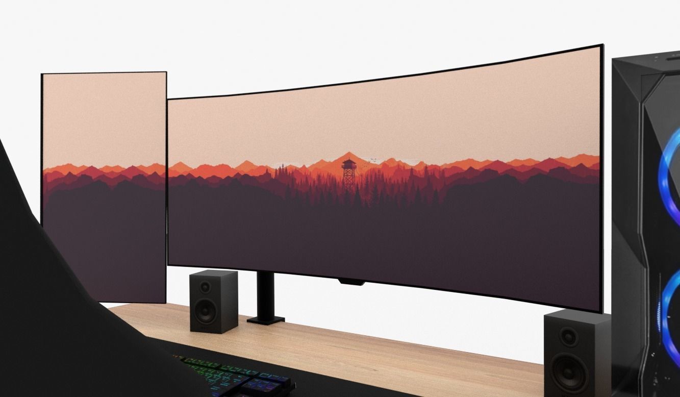 3D model Gaming Setup VR / AR / low-poly | CGTrader