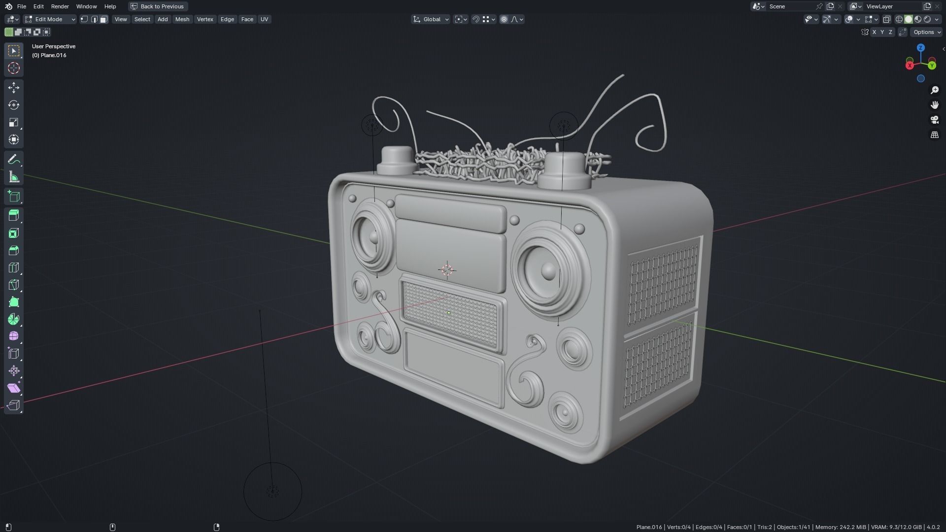 Concept radio - Only blender free 3D model | CGTrader