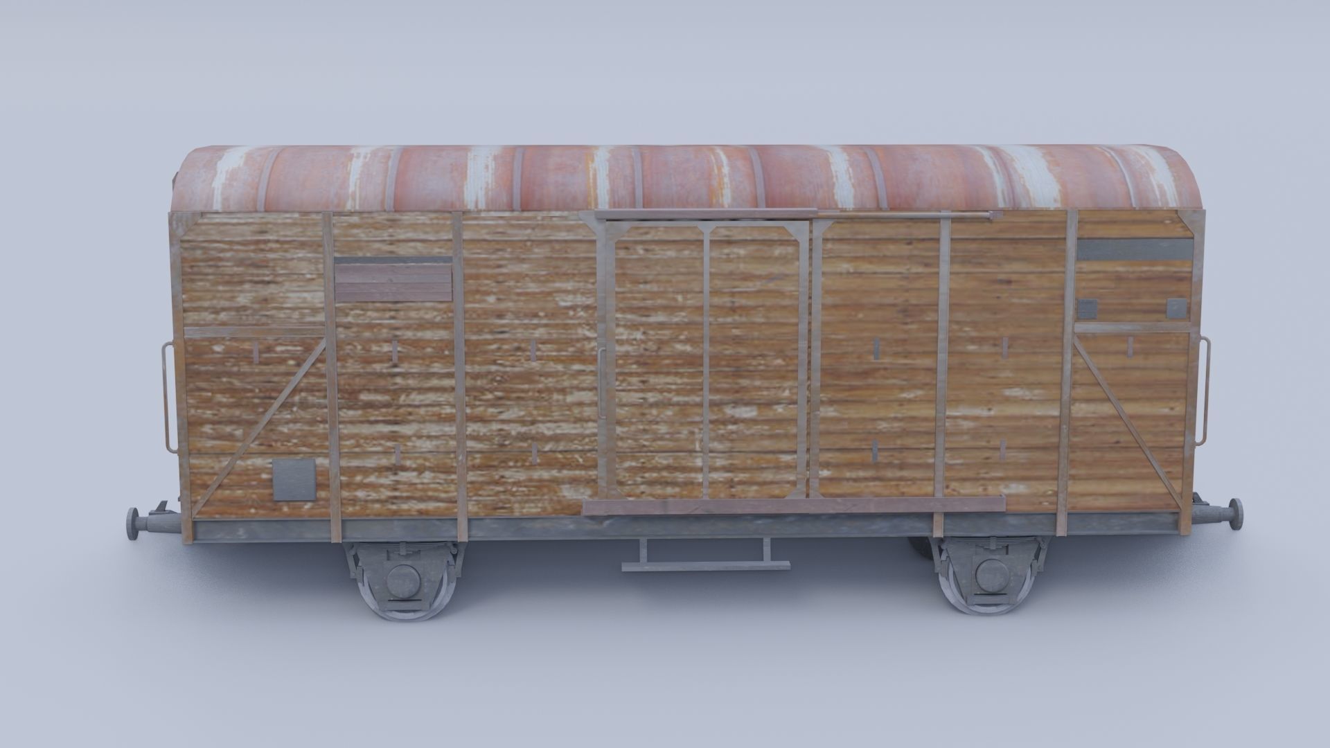 Old German boxcar 3D model | CGTrader