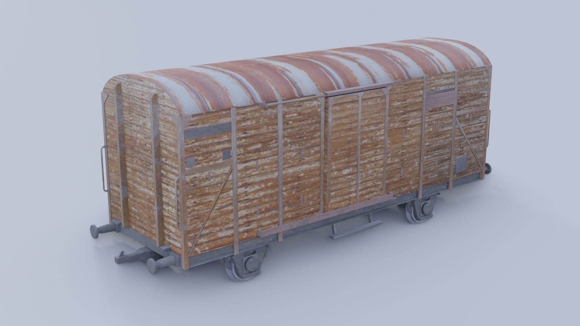 Old German boxcar 3D model | CGTrader