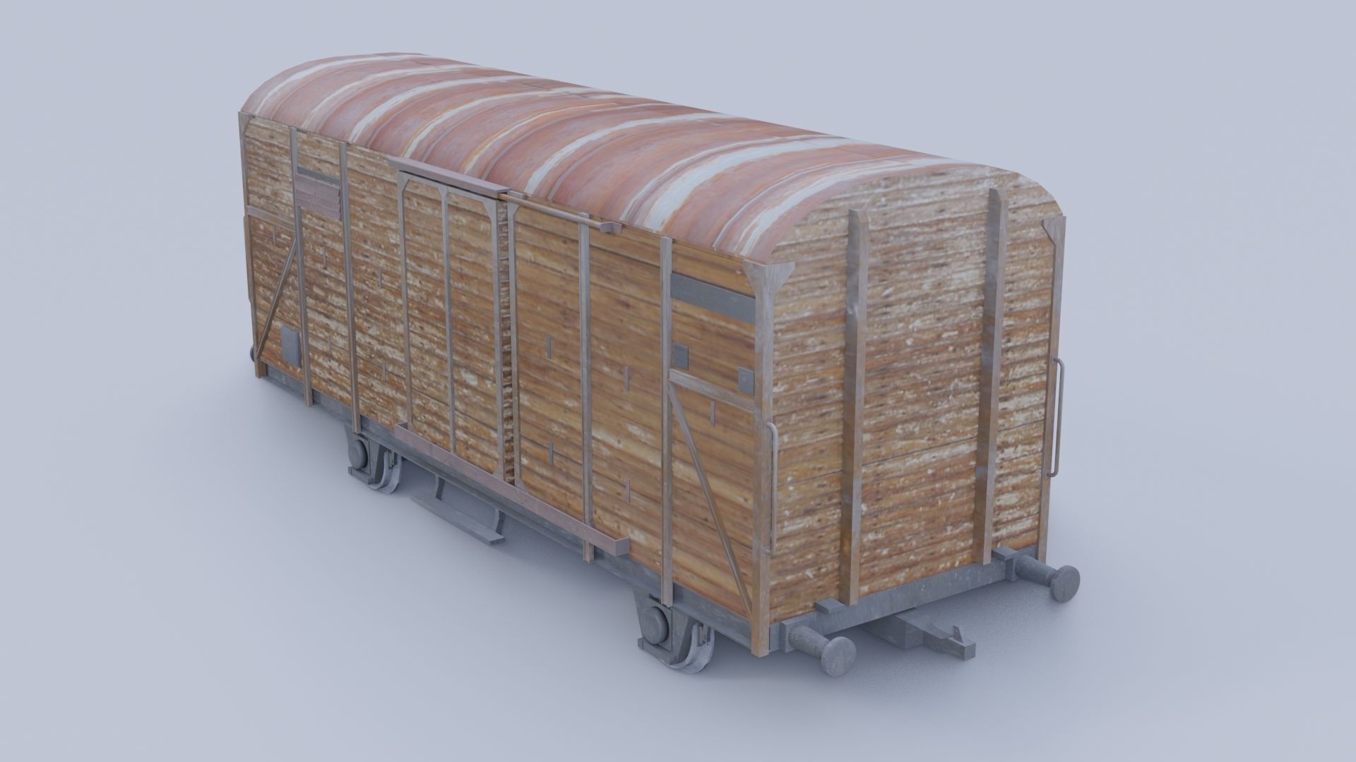 Old German boxcar 3D model | CGTrader
