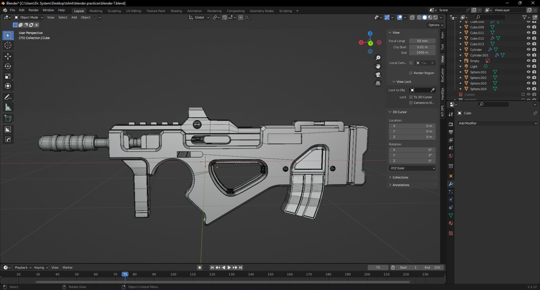 3D model Sci- Fi Rifle 3d models VR / AR / low-poly | CGTrader