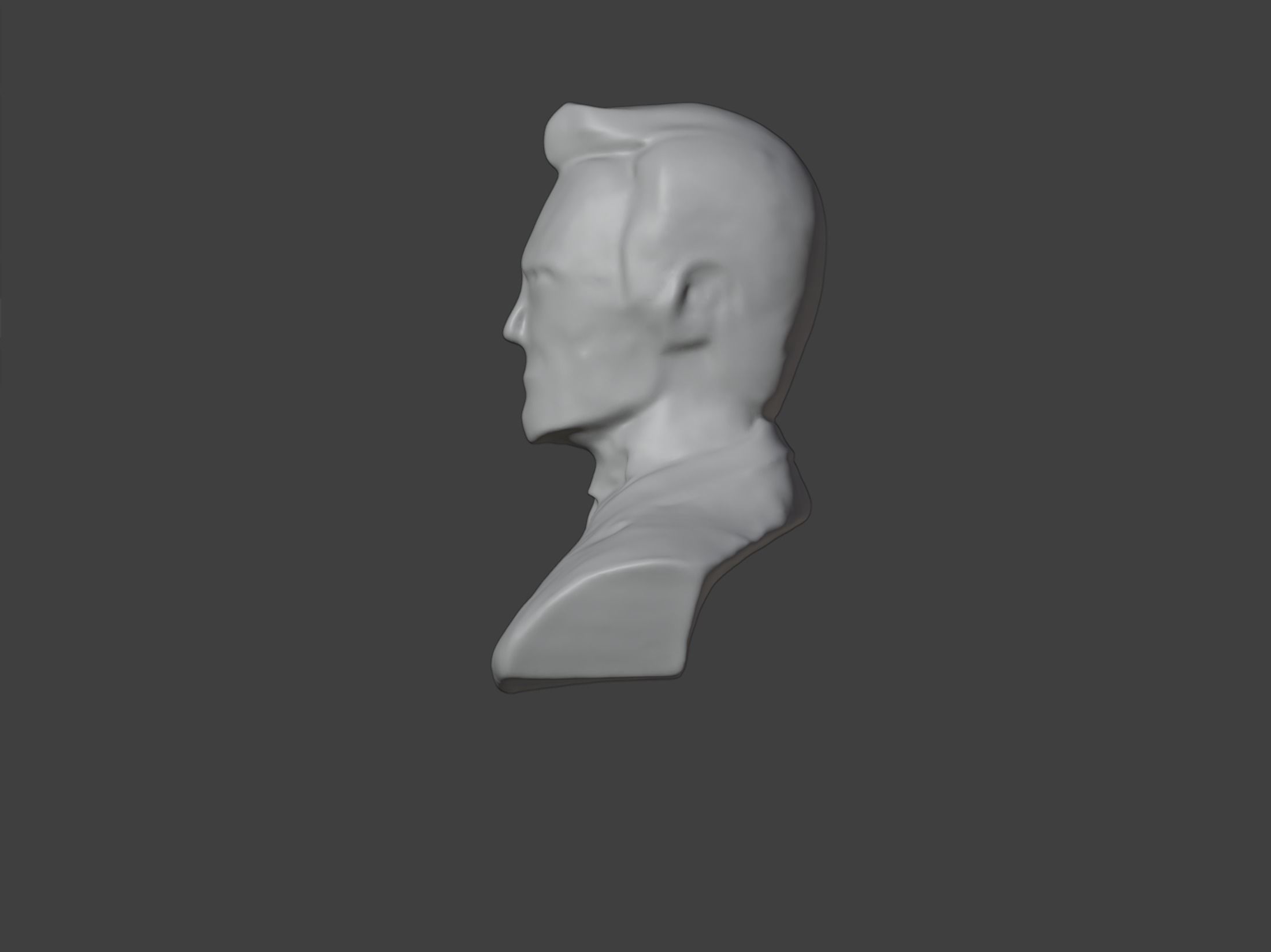 Realistic high quality Clint Eastwood stone bust - Statue 3D model ...