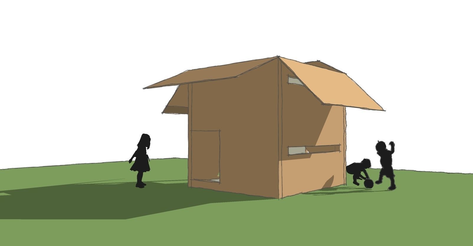 Playground - Playhouse The Cardboard box 3D model | CGTrader