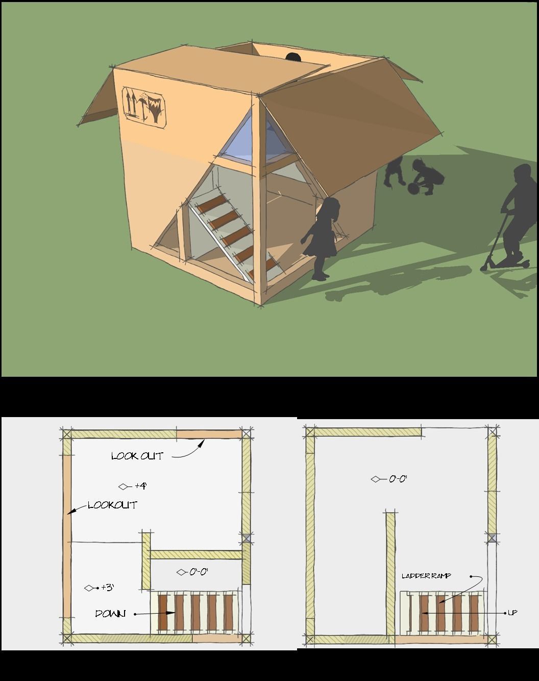 Playground - Playhouse The Cardboard box 3D model | CGTrader