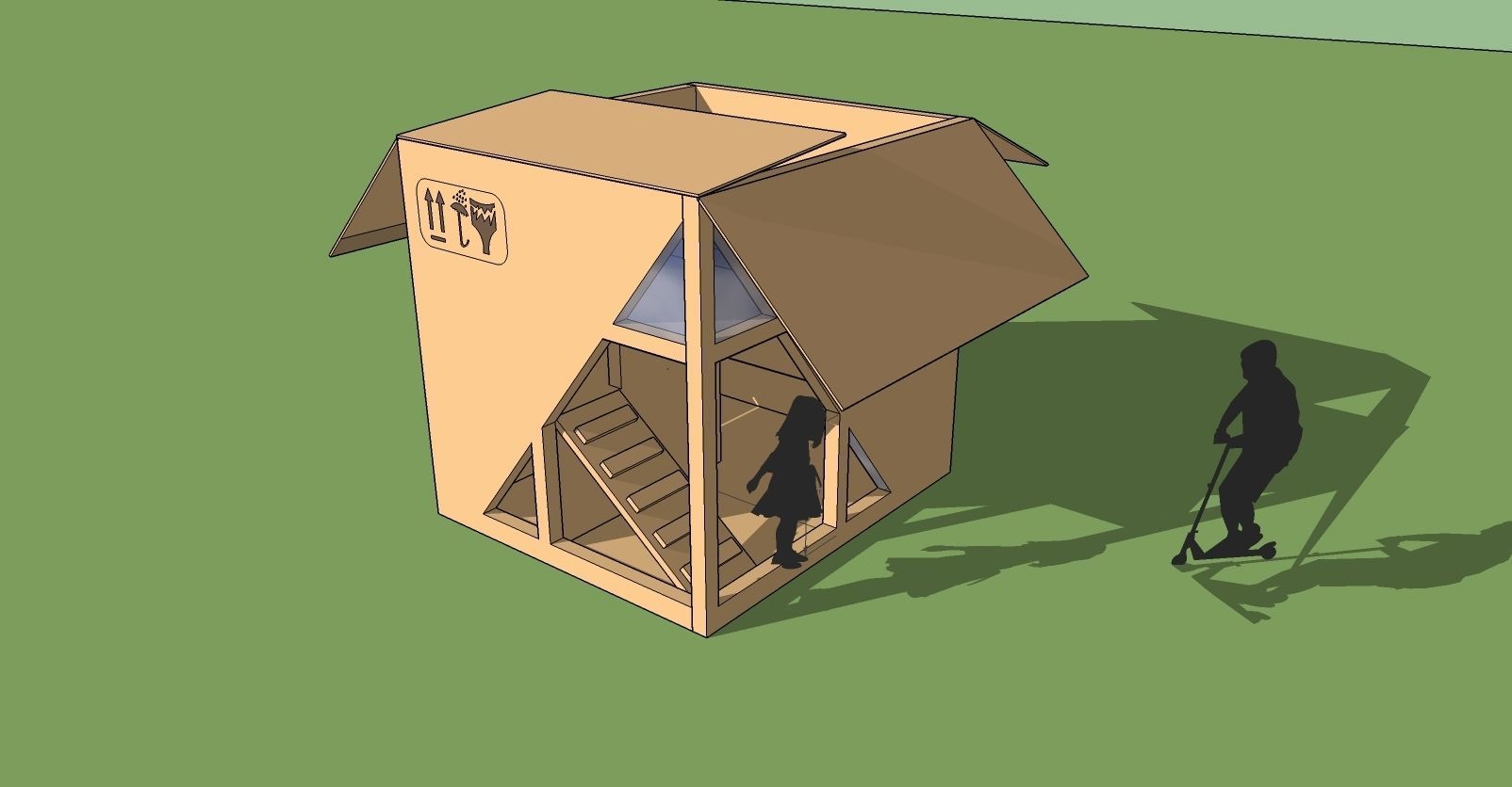 Playground - Playhouse The Cardboard box 3D model | CGTrader