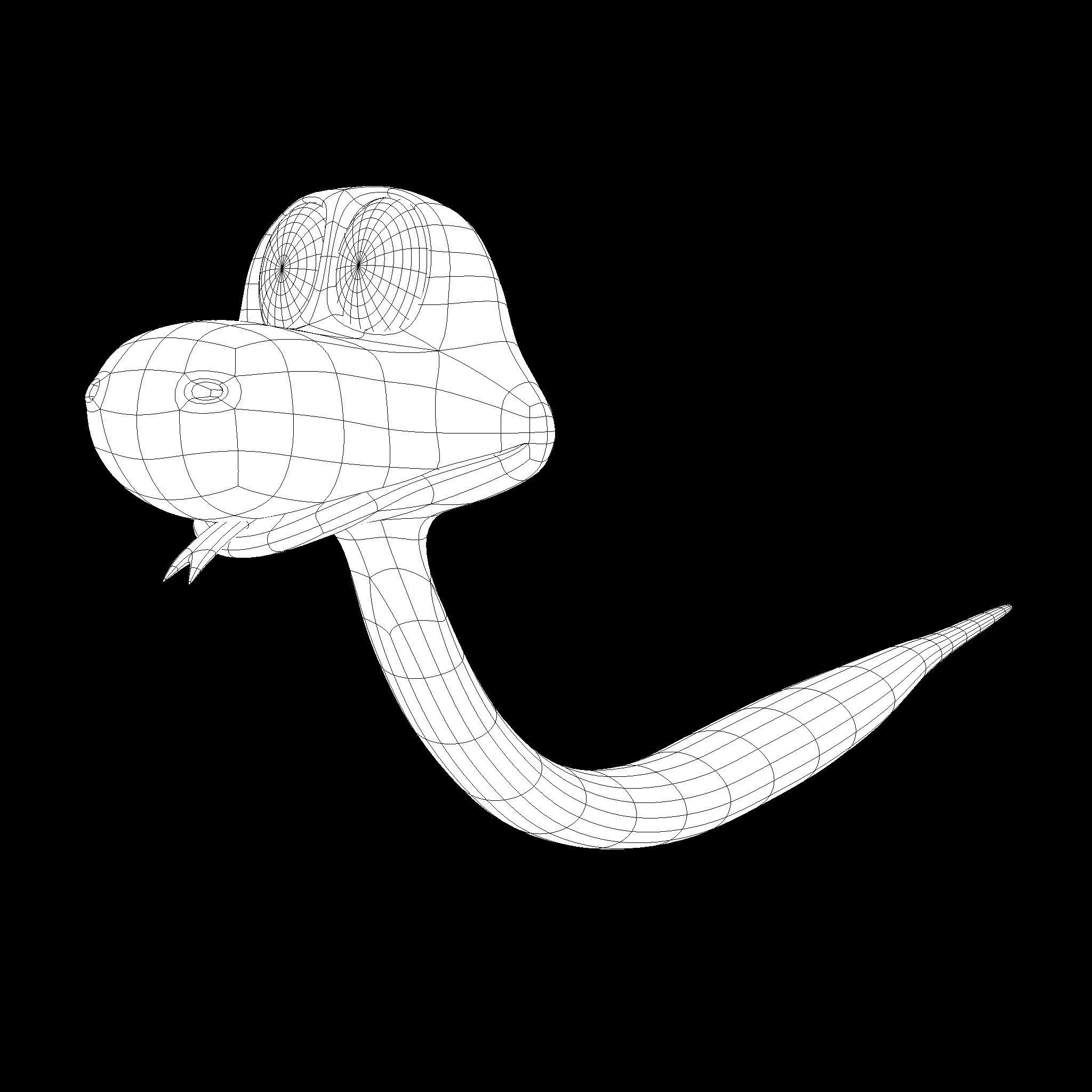 3D model Cartoon Snake Low-poly 3D model VR / AR / low-poly | CGTrader