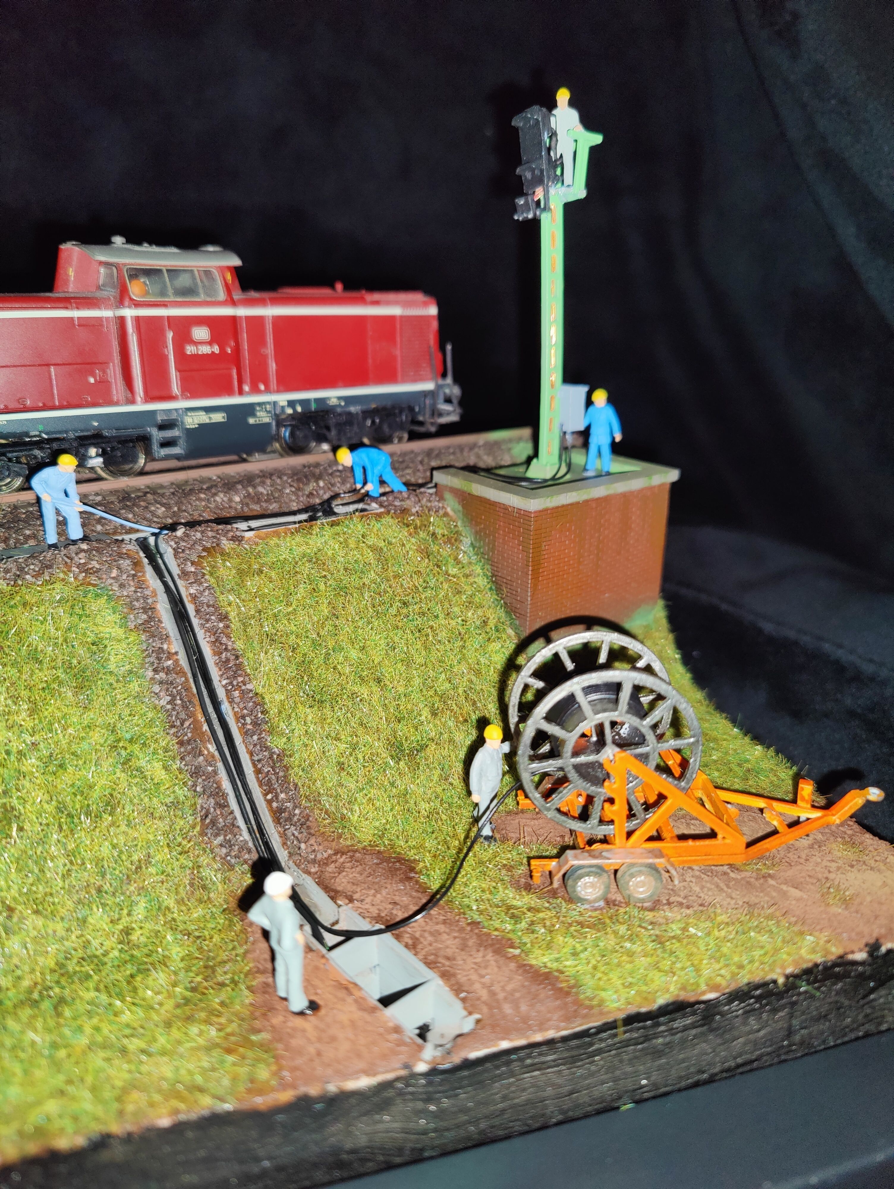 Modelrailway Trainsignal base with brickwall H0 scale 3D model 3D ...