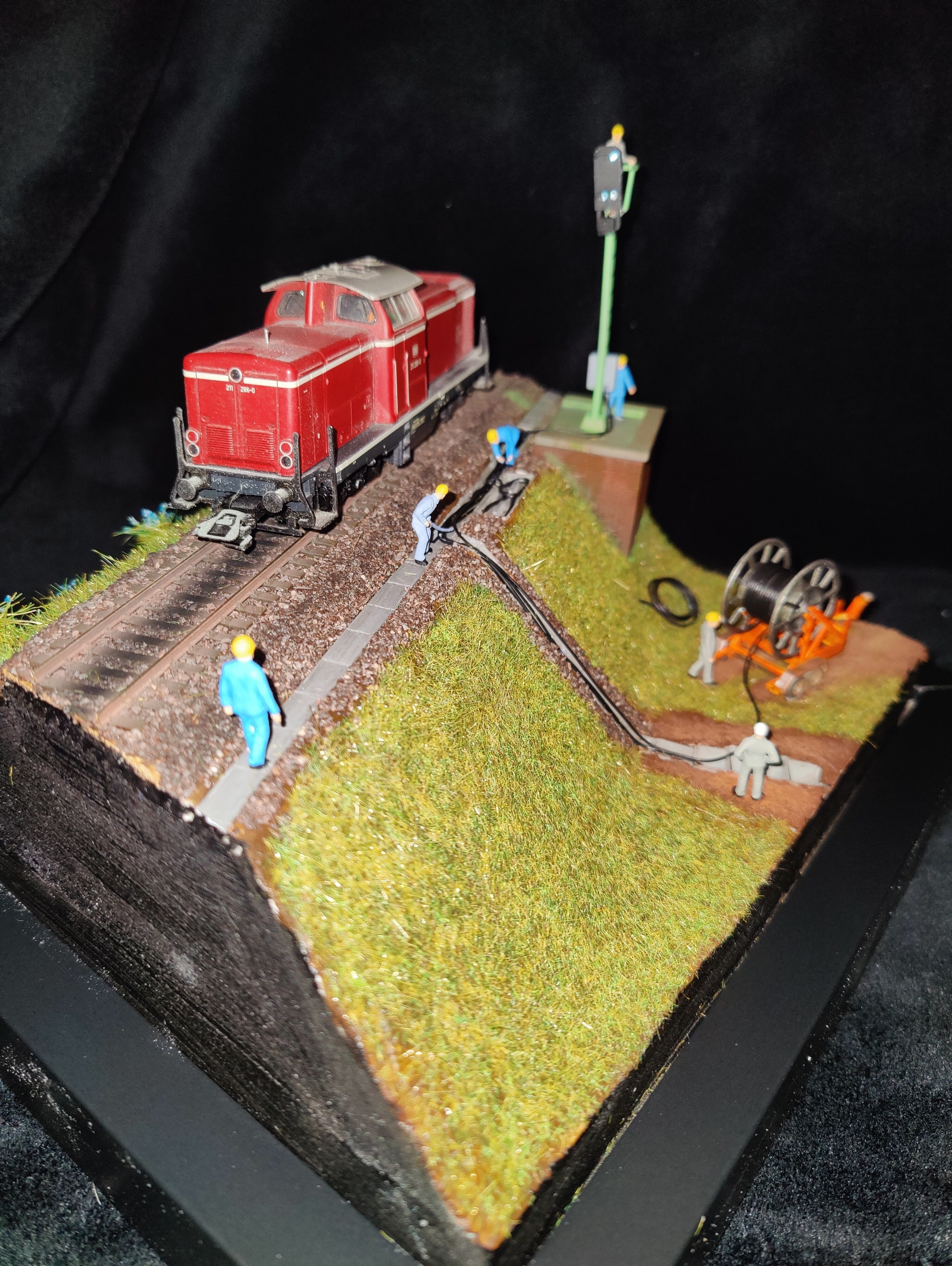 Modelrailway Trainsignal base with brickwall H0 scale 3D model 3D ...