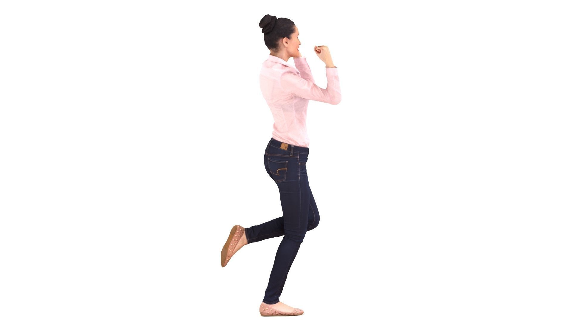 HAPPY FAN WOMAN full body 3D model | CGTrader