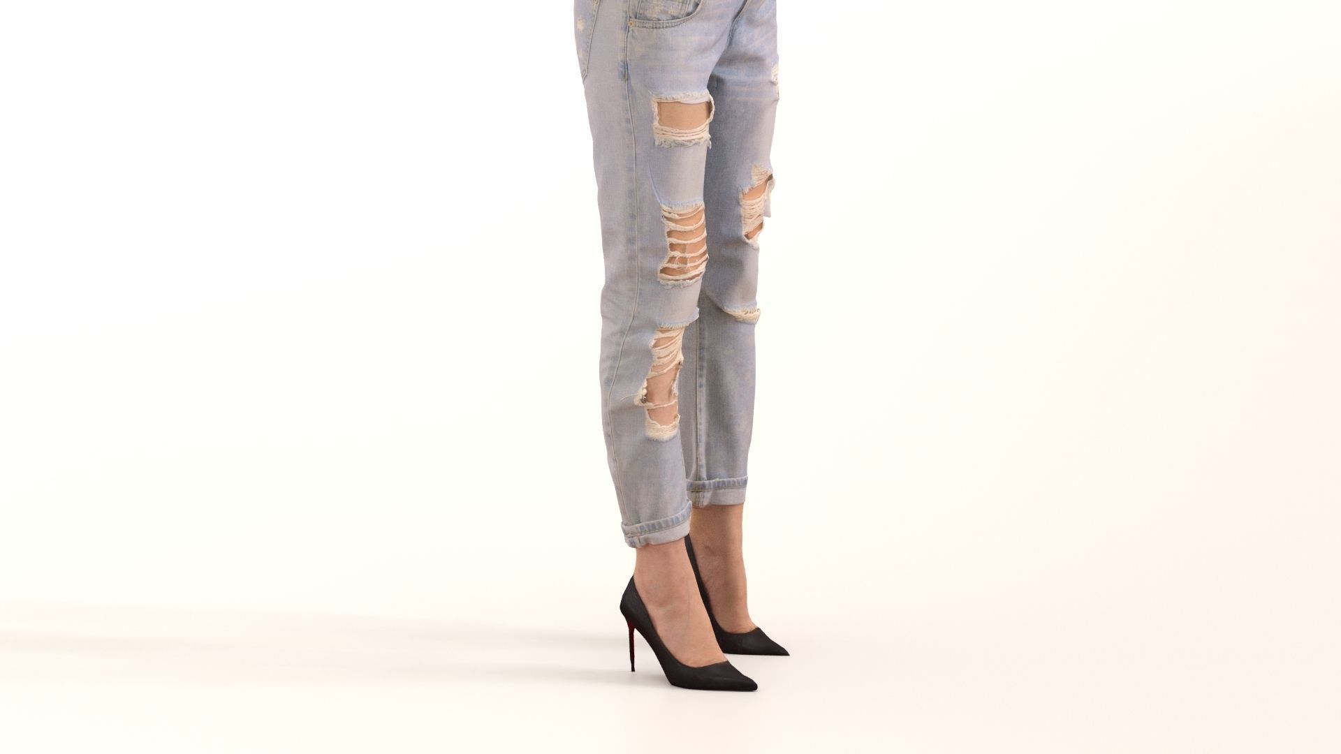 YOUNG FAN WOMAN full body 3D model | CGTrader