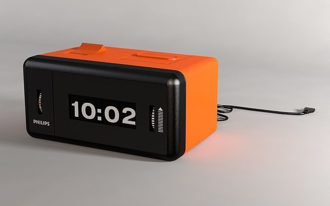 Philips - Vintage Alarm clock - HR5272 3D model | CGTrader