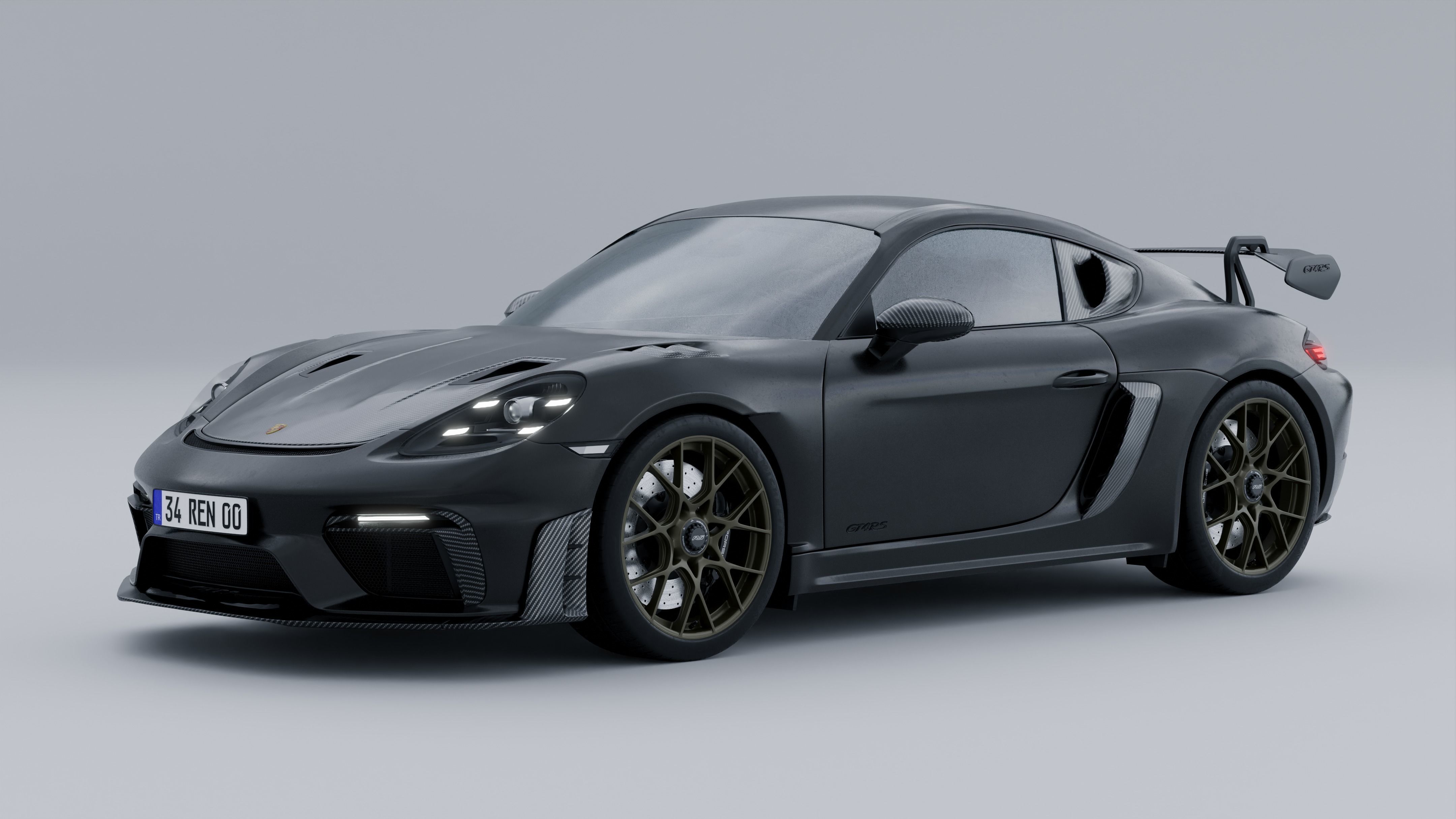 Porsche Cayman GT4 RS 3D Blender File Textured 3D model | CGTrader