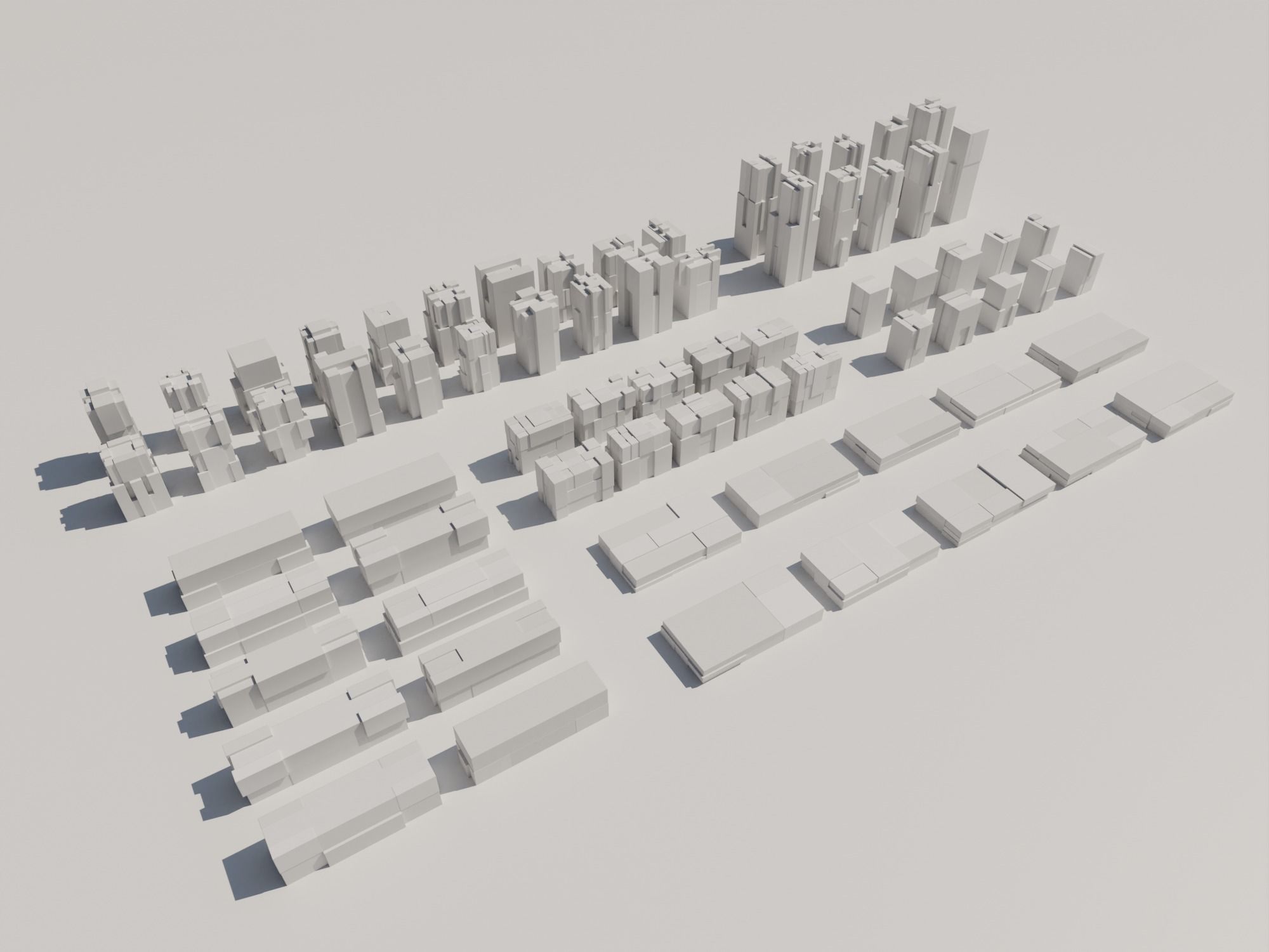3D model Sci-Fi Futuristic Low Poly Buildings pack - 100 Buildings VR ...
