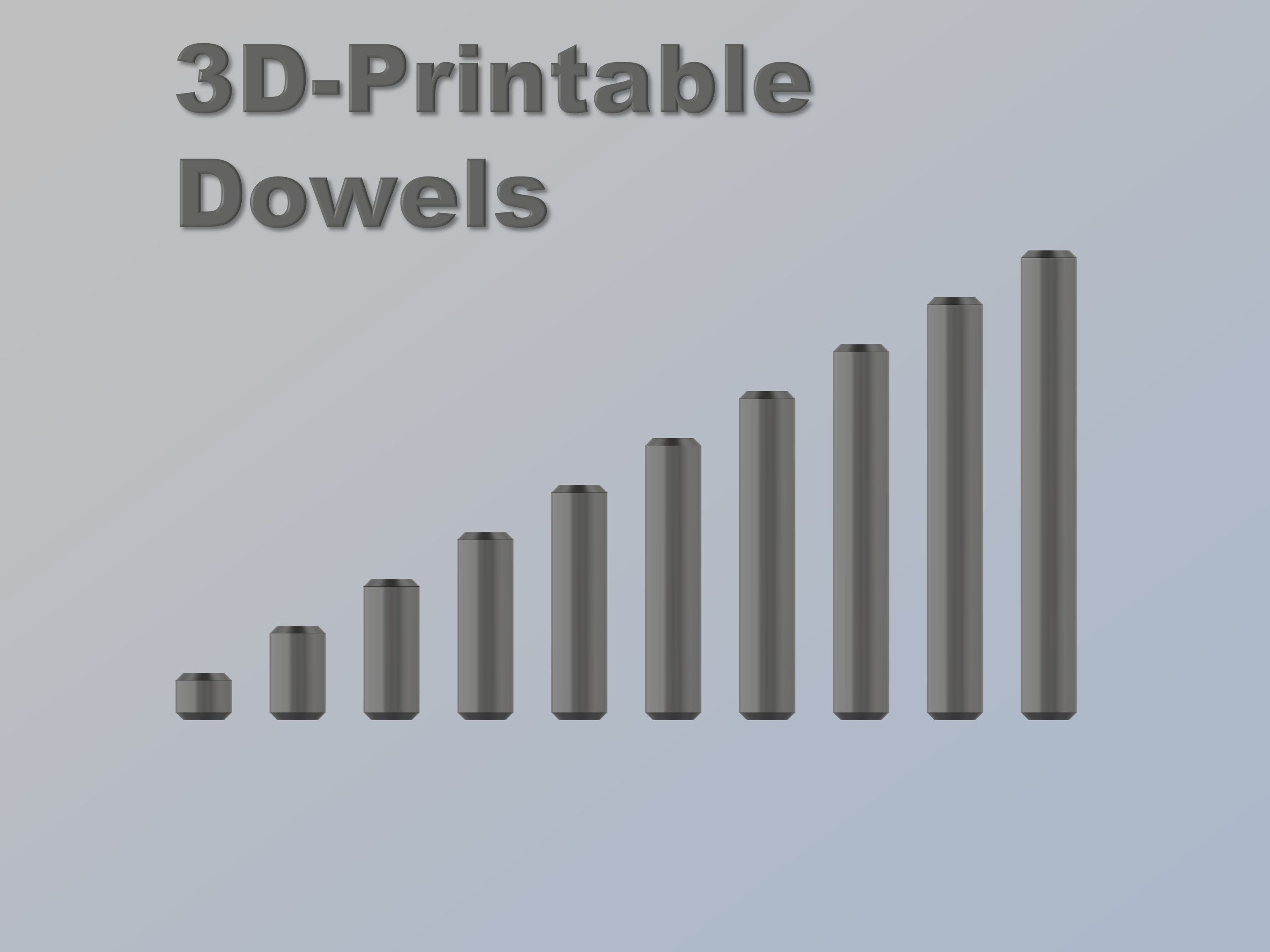 3D-Printable Dowel Set 3D model 3D printable | CGTrader