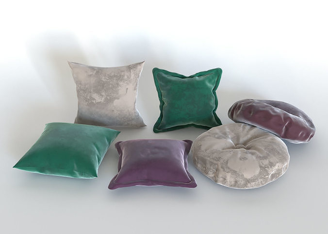 Velvet Pillows 3D model | CGTrader