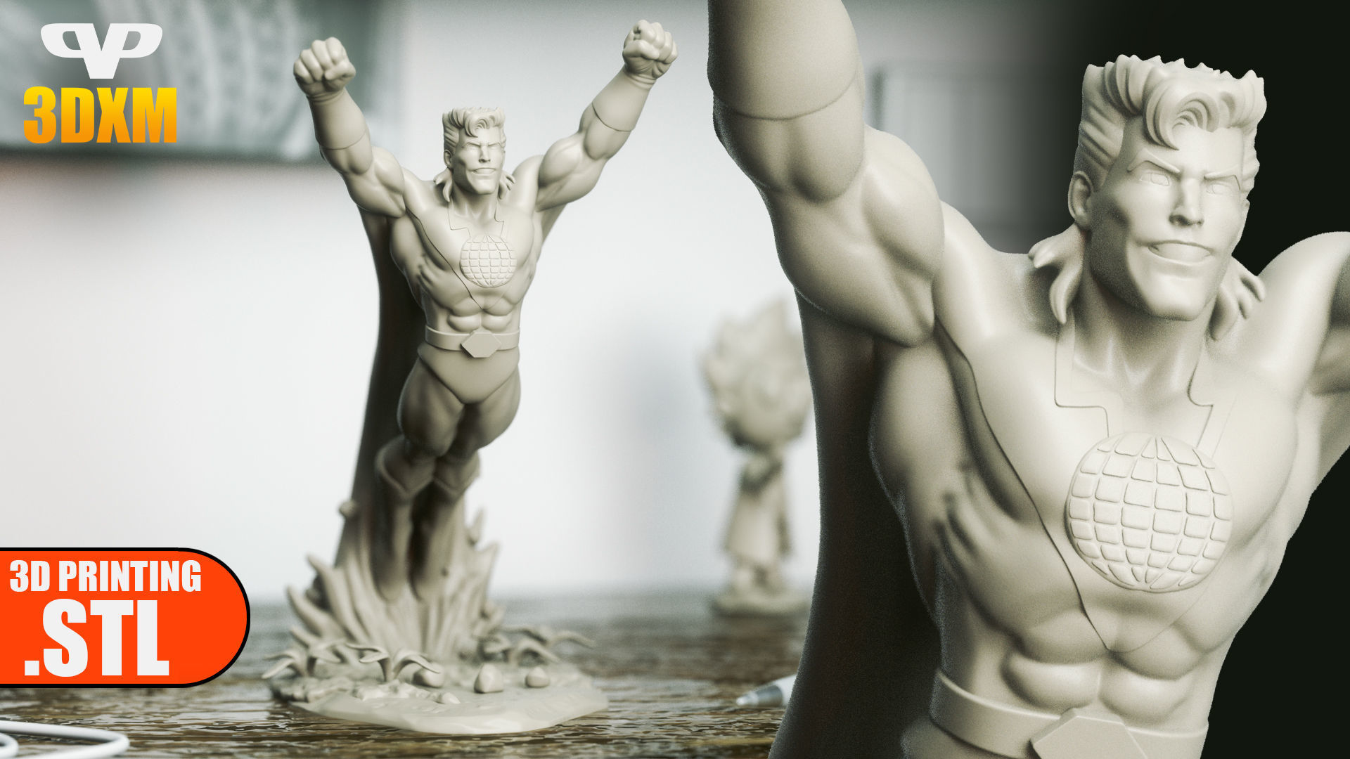 Captain Planet STL for 3D Printing 3DXM ChibiSTL 3D model 3D printable ...