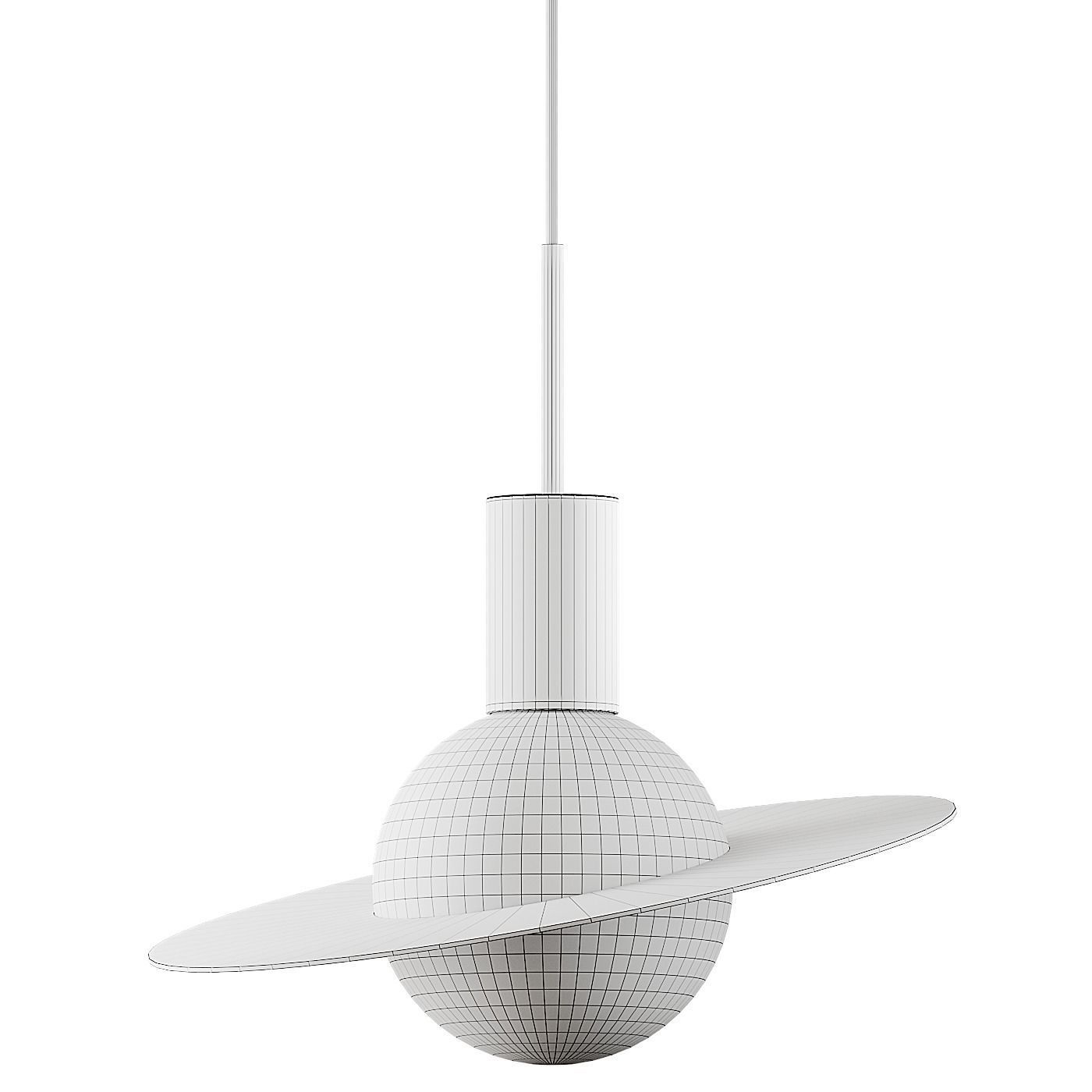 Gold Planetoid Hanging Light Kit 3D model | CGTrader