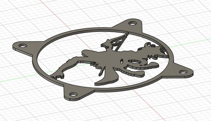 Genshin Impact Yoimiya PC fan cover 3D model 3D printable | CGTrader