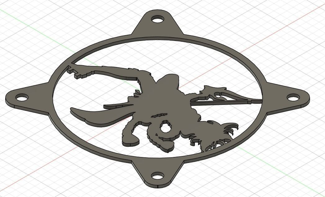 Genshin Impact Yoimiya PC fan cover 3D model 3D printable | CGTrader