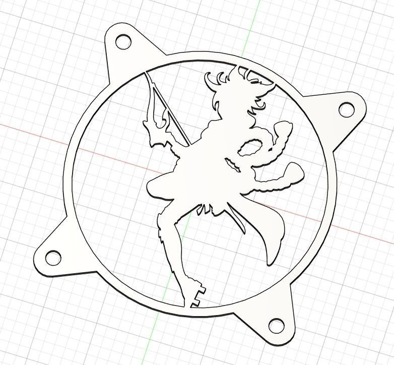 Genshin Impact Yoimiya PC fan cover 3D model 3D printable | CGTrader