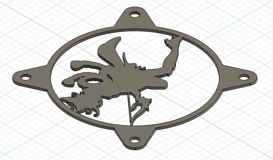 Genshin Impact Yoimiya PC fan cover 3D model 3D printable | CGTrader