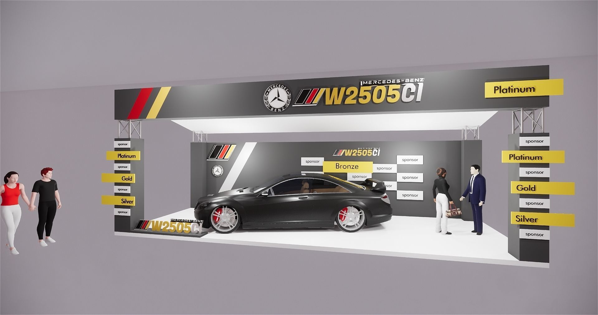 car show events 3D models with setting 3D model | CGTrader