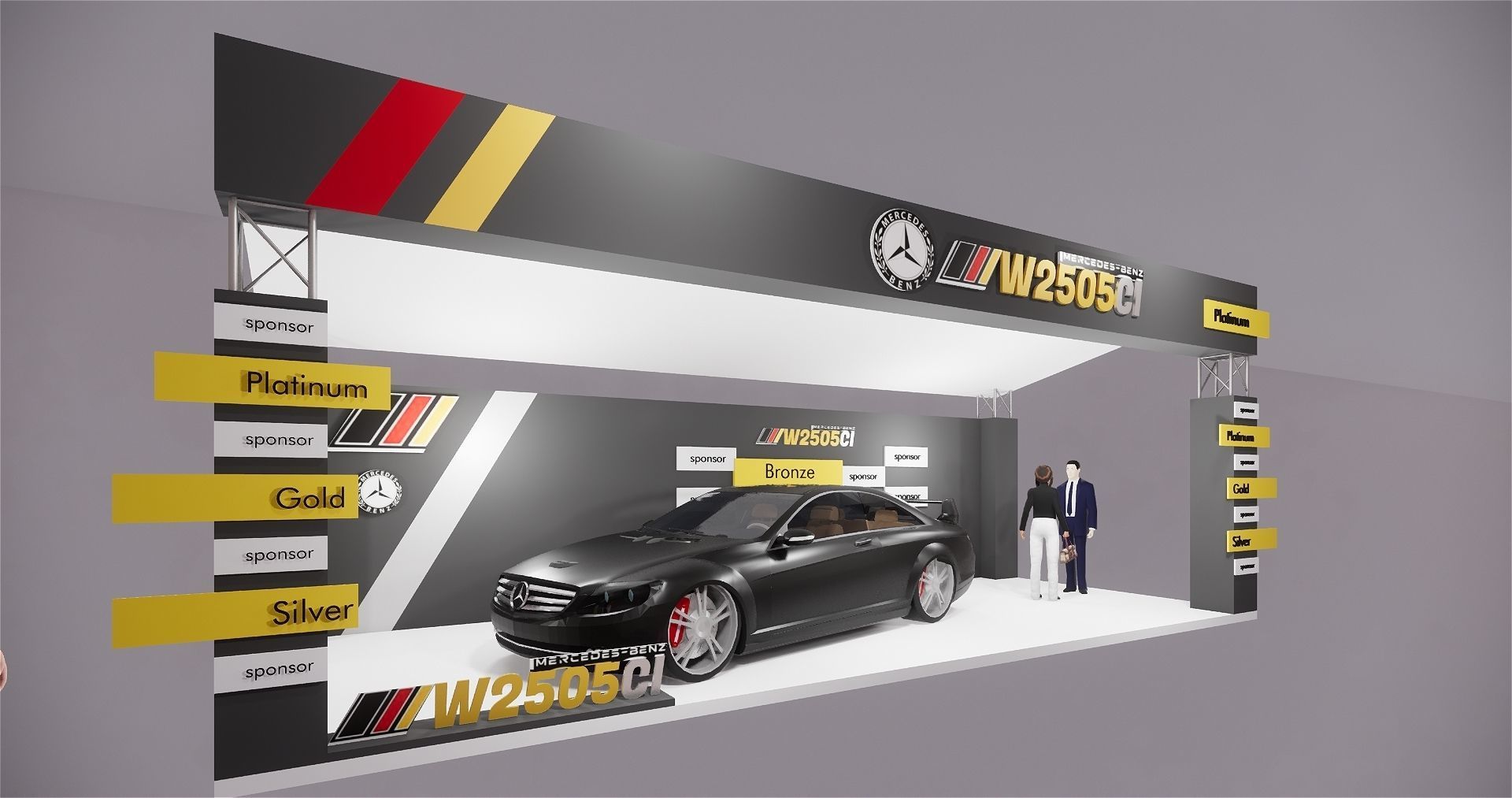 car show events 3D models with setting 3D model | CGTrader