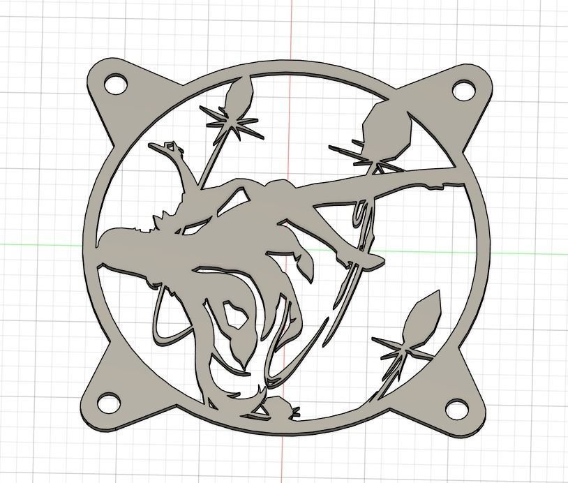 Genshin Impact Ningguang PC fan cover 3D model 3D printable | CGTrader