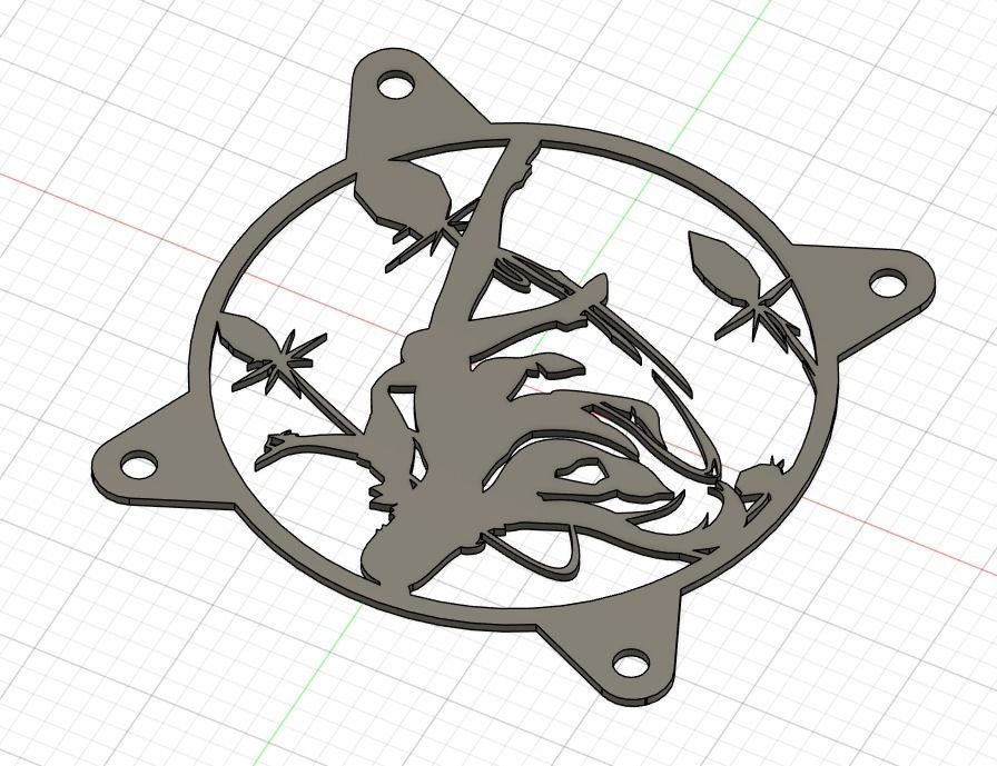 Genshin Impact Ningguang PC fan cover 3D model 3D printable | CGTrader