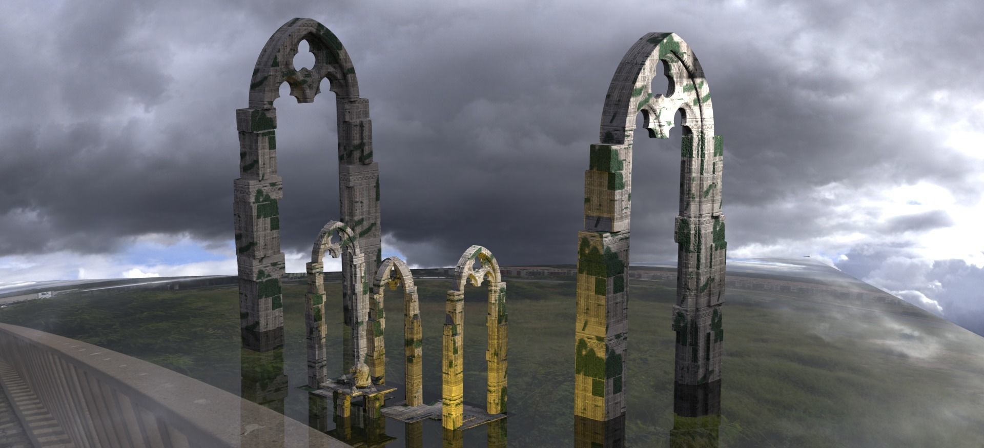 Deep Forest Archways 3D model | CGTrader