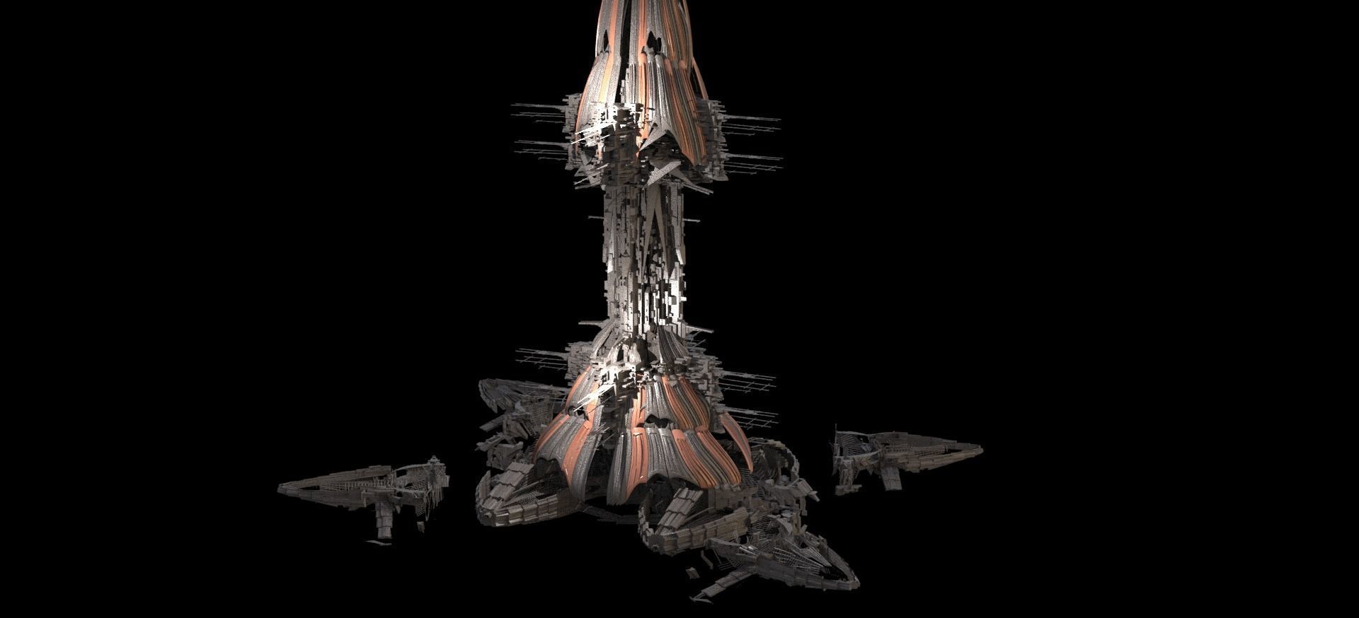 Deep sea orbital Star Ruler Structure 3D model | CGTrader