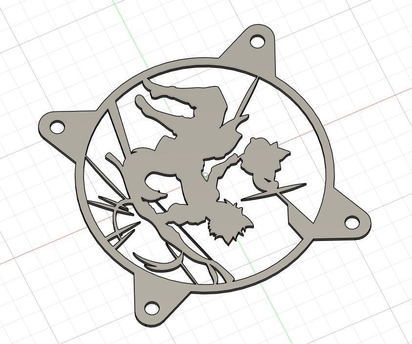 Genshin Impact Gorou PC fan cover 3D model 3D printable | CGTrader