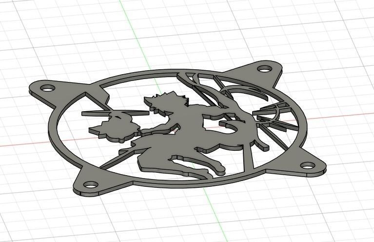 Genshin Impact Gorou PC fan cover 3D model 3D printable | CGTrader