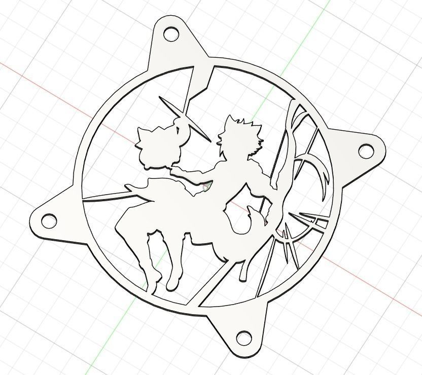 Genshin Impact Gorou PC fan cover 3D model 3D printable | CGTrader