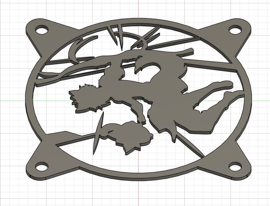 Genshin Impact Gorou PC fan cover 3D model 3D printable | CGTrader