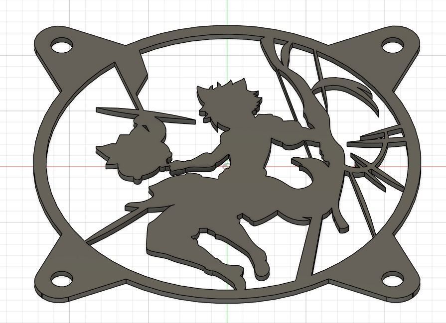 Genshin Impact Gorou PC fan cover 3D model 3D printable | CGTrader