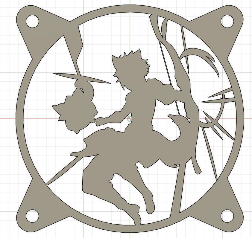 Genshin Impact Gorou PC fan cover 3D model 3D printable | CGTrader