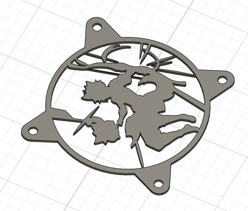 Genshin Impact Gorou PC fan cover 3D model 3D printable | CGTrader