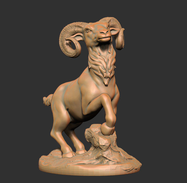 Goat Statue for 3d Printing 3D model 3D printable | CGTrader