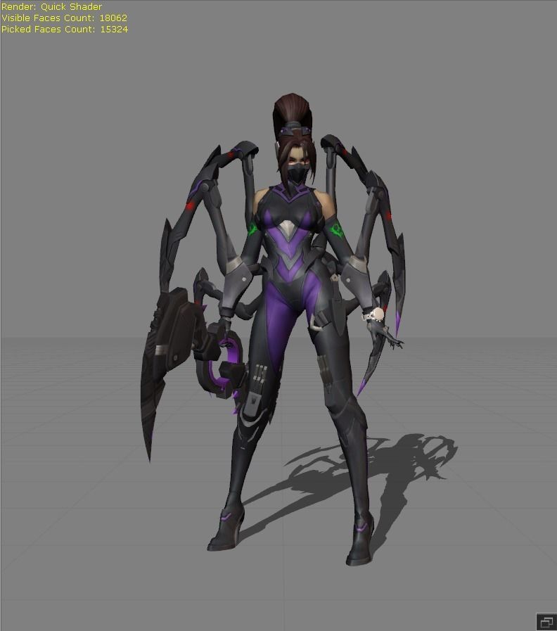 3D model Hanabi VENOM Nephila VR / AR / low-poly | CGTrader