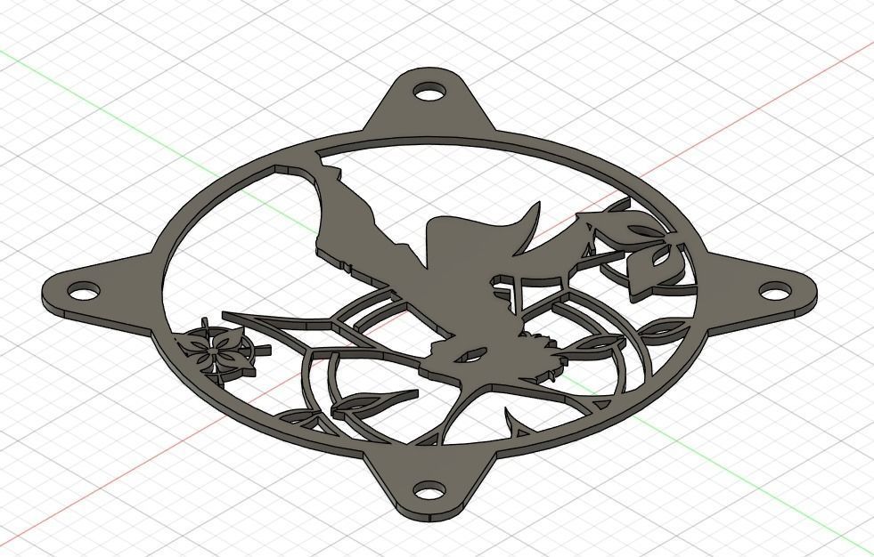 Genshin Impact Albedo PC fan cover 3D model 3D printable | CGTrader