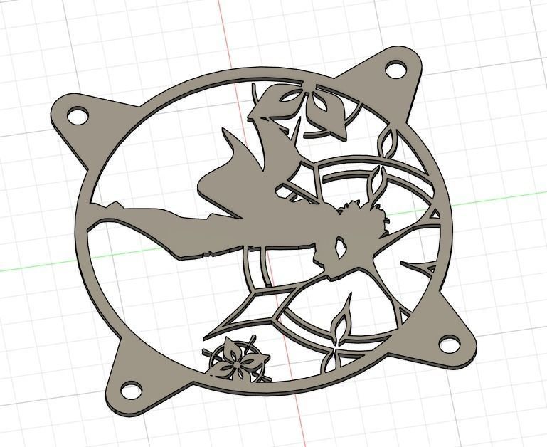 Genshin Impact Albedo PC fan cover 3D model 3D printable | CGTrader