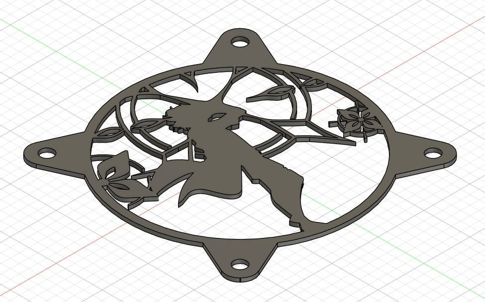 Genshin Impact Albedo PC fan cover 3D model 3D printable | CGTrader