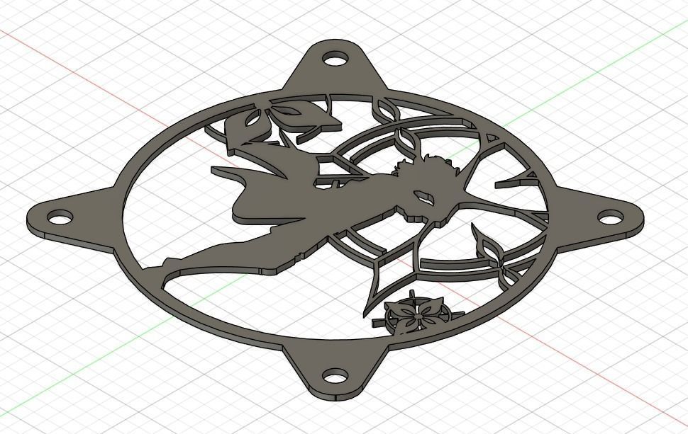 Genshin Impact Albedo PC fan cover 3D model 3D printable | CGTrader